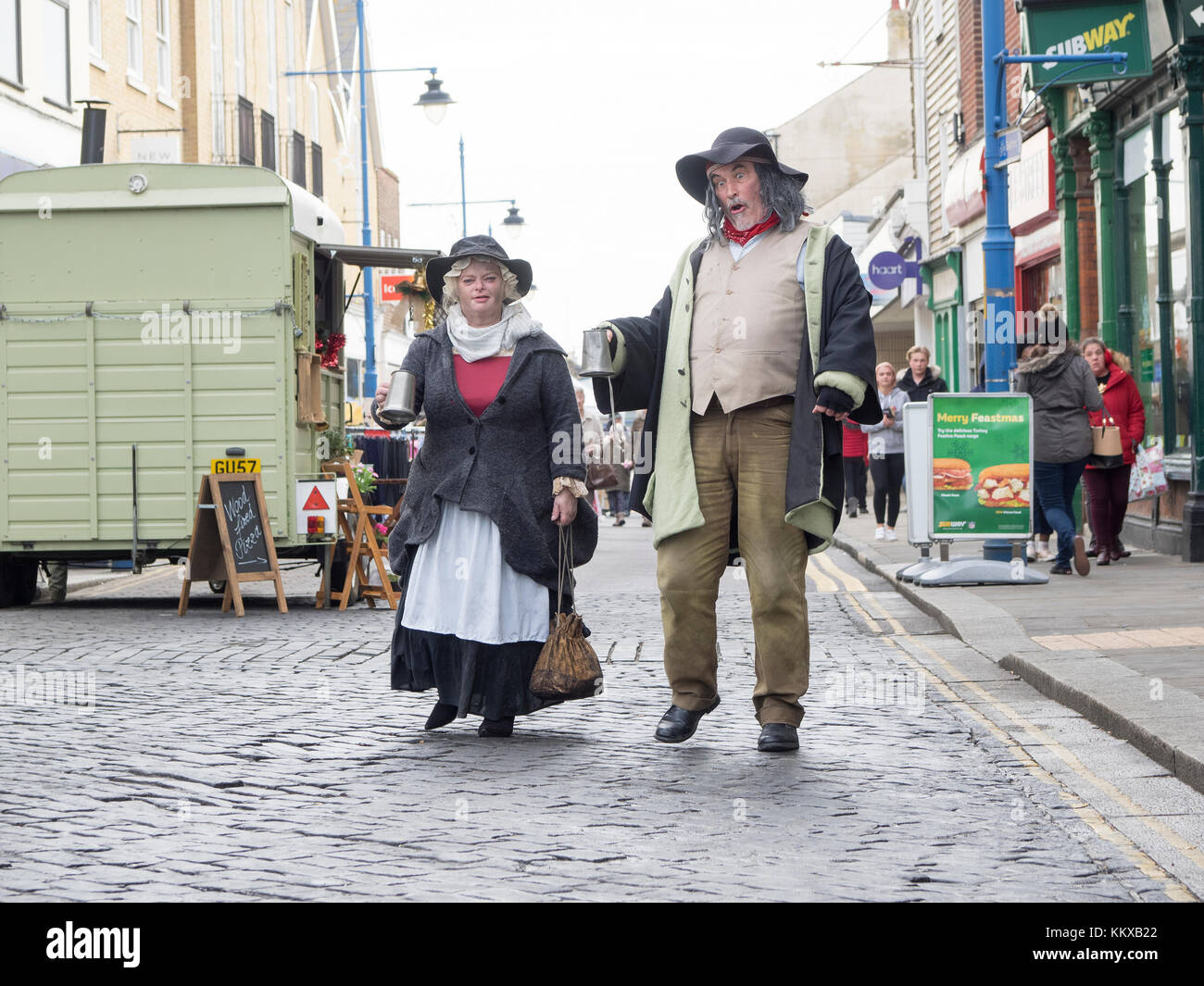 Sheerness, Kent, UK. 2nd Dec, 2017. The high street in Sheerness was ...