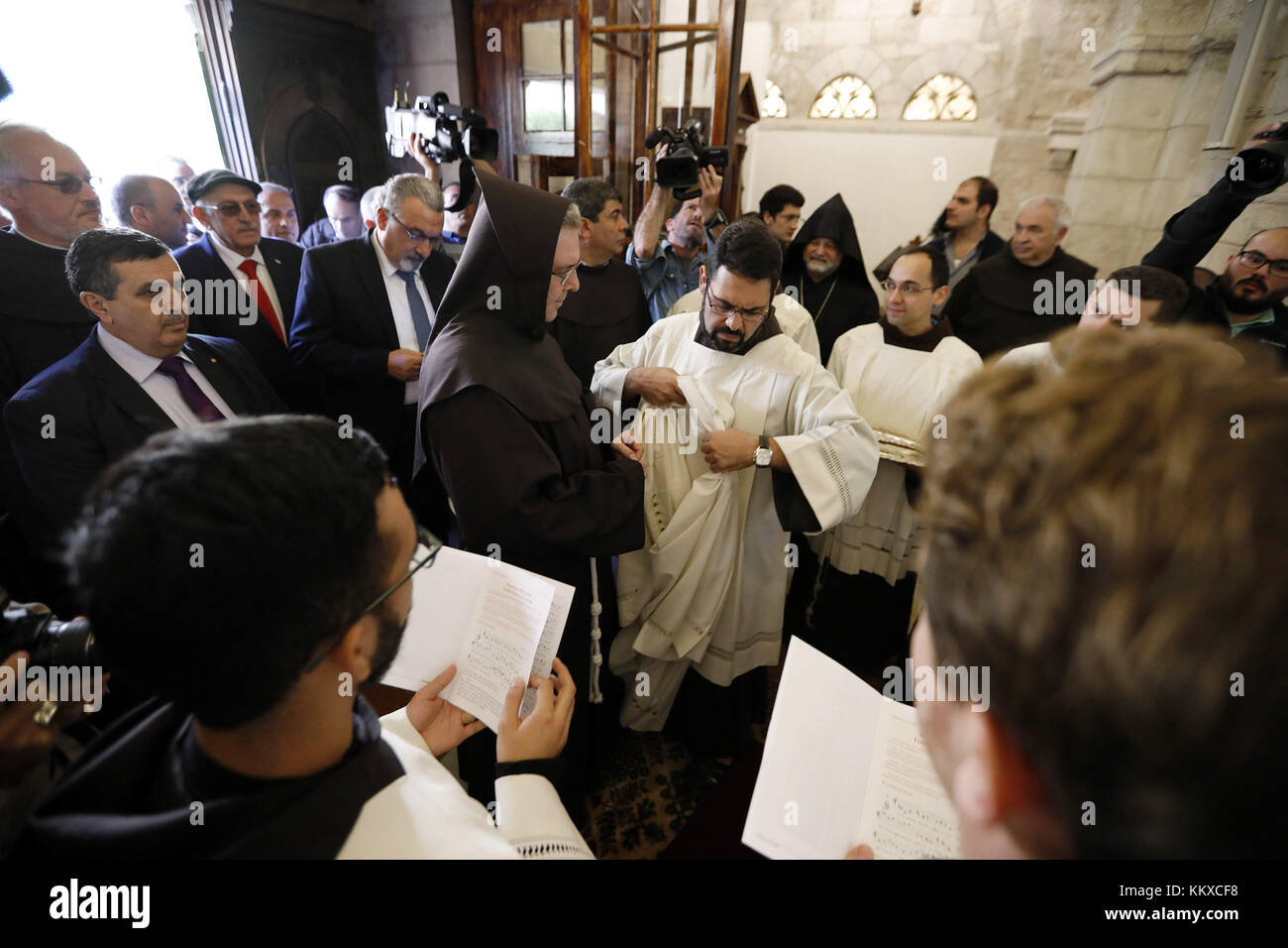 Bethlehem, West Bank, Palestinian Territory. 2nd Dec, 2017. Custodian ...