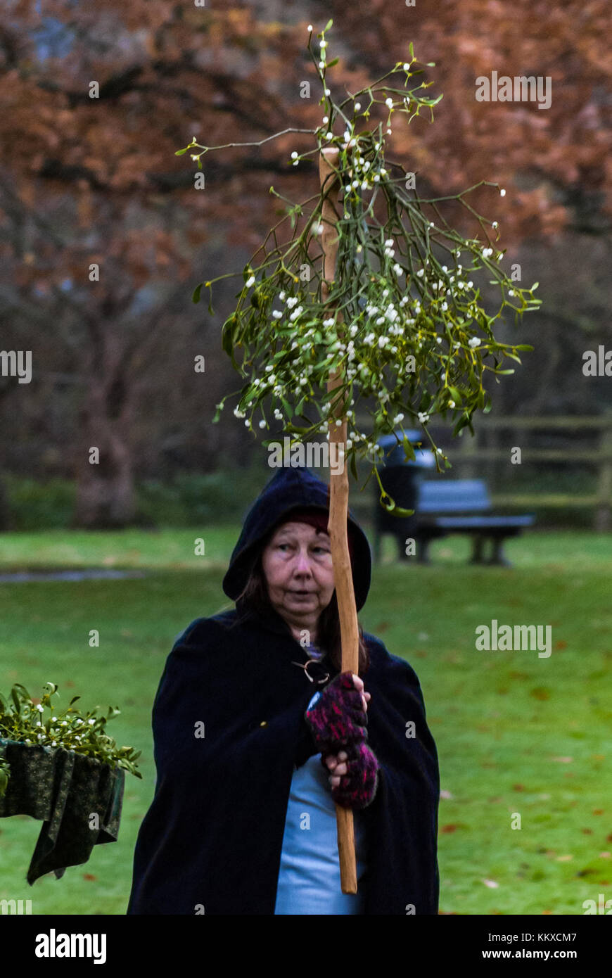 Tenbury Wells, UK. 2nd Dec, 2017. Druids perform a ceremony celebrating ...