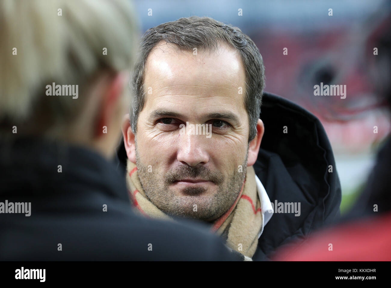 Mainz, Germany. 2nd Dec, 2017. Augsburg's coach Manuel Baum gives an ...