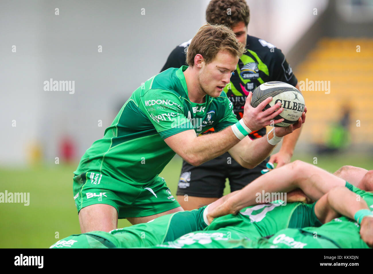 Parma, Italy. 2nd Dec, 2017. Connacht's scrum half Kieran Marmiom with ...