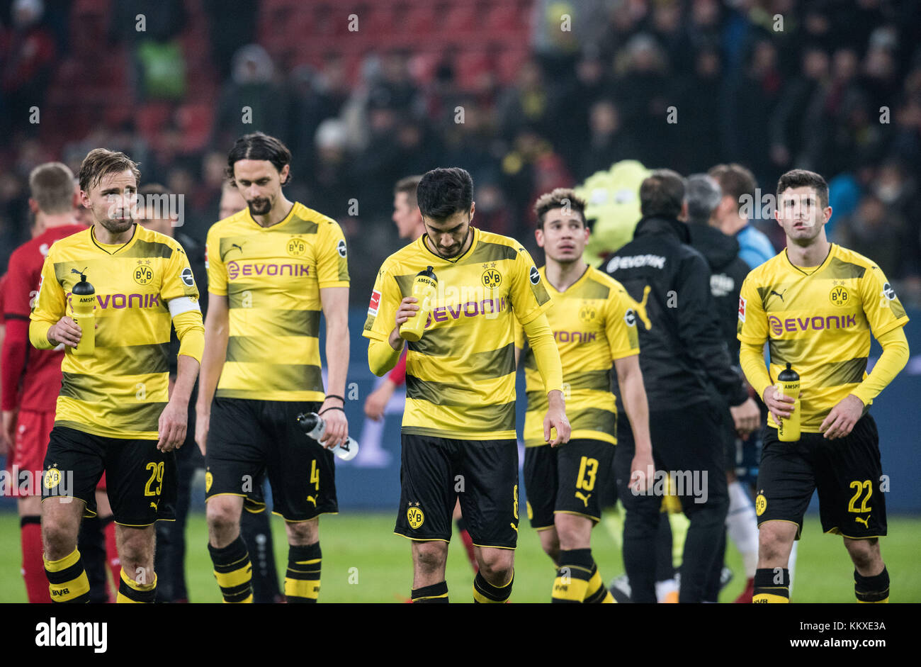 Leverkusen, Germany. 2nd Dec, 2017. Dortmund's Marcel Schmelzer, Neven ...