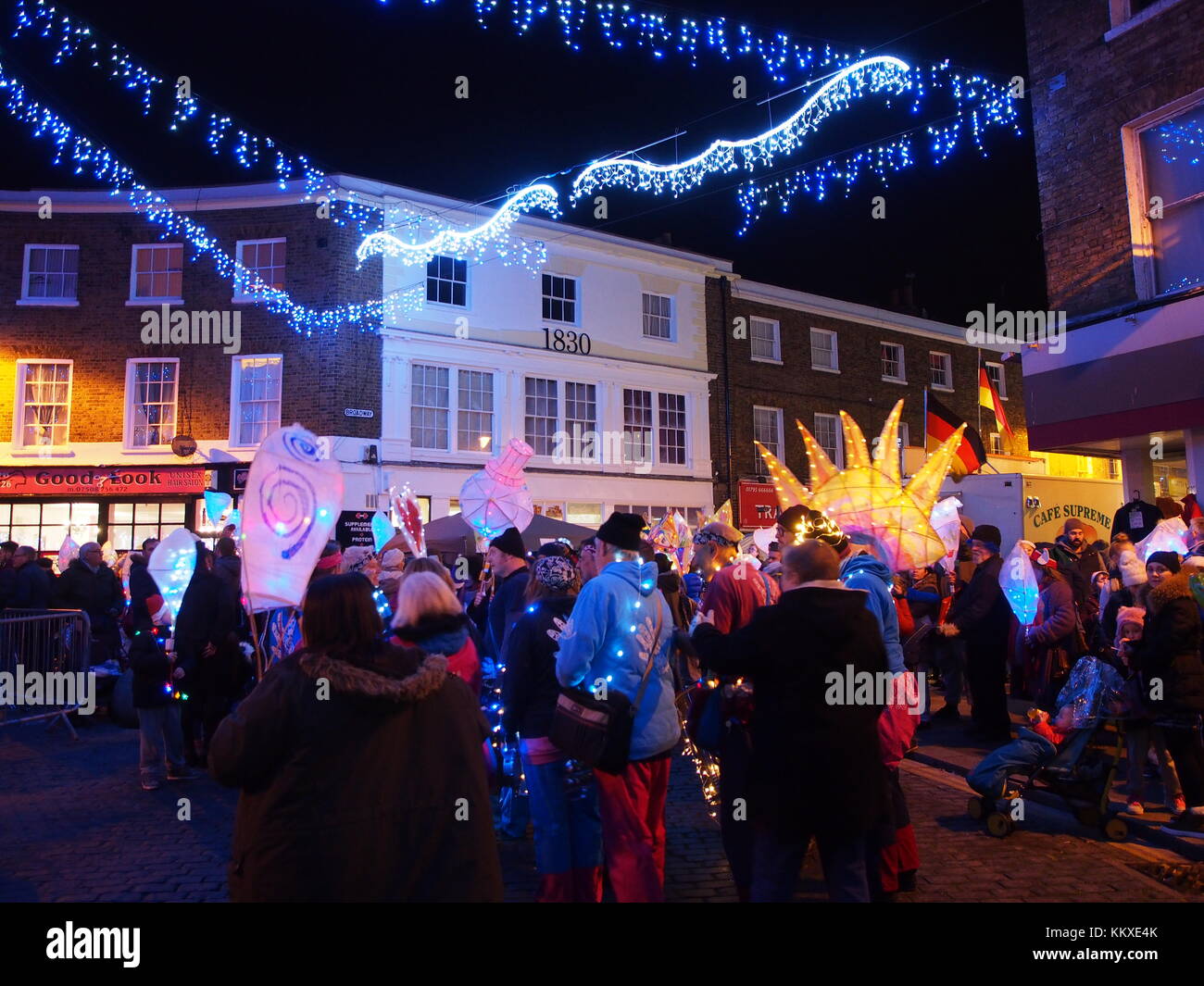 Sheerness, Kent, UK. 2nd Dec, 2017. Sheerness high street was filled ...