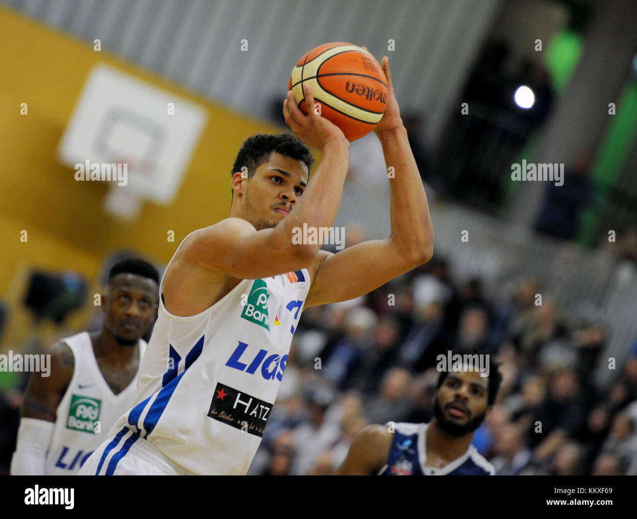 Jarelle Reischel (PSK) am Ball, GES/ Basketball/ ProA: PSK Lions ...