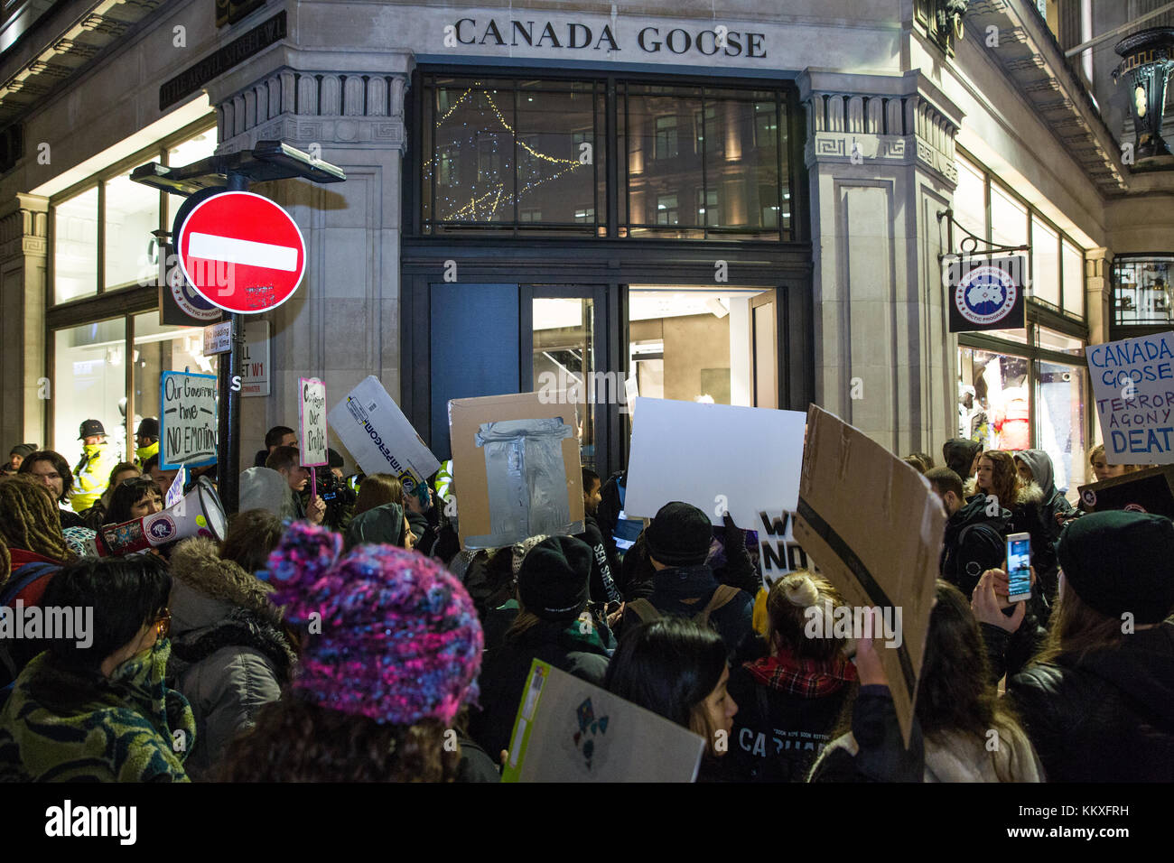 London, UK. 2nd December, 2017. Animal rights campaigners protest ...