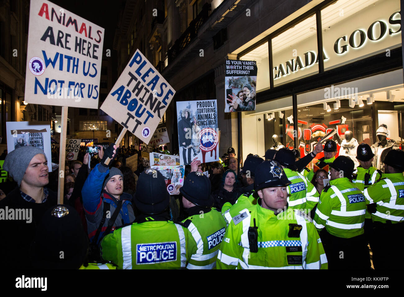 London, UK. 2nd December, 2017. Animal rights campaigners protest ...