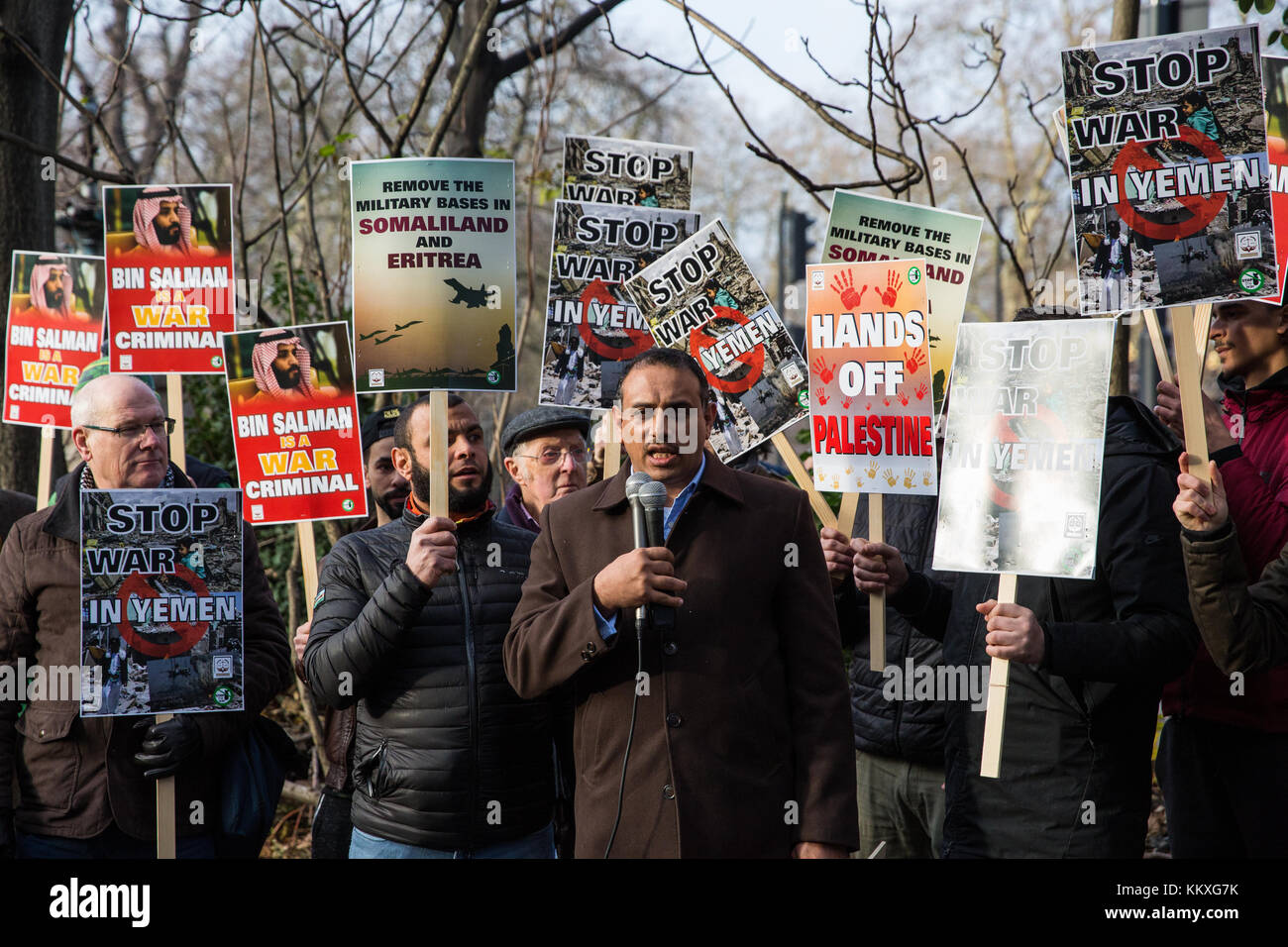 London, UK. 2nd December, 2017. Demonstrators from several different ...