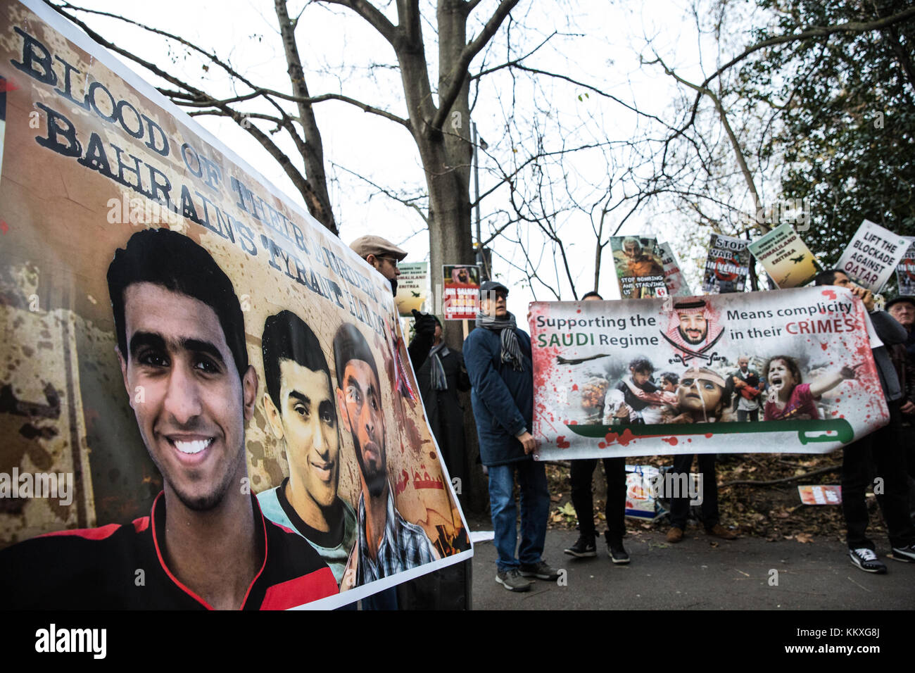 London, UK. 2nd December, 2017. Demonstrators from several different ...