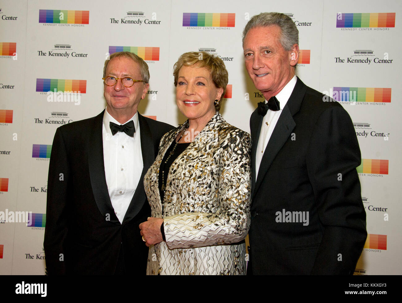 David Bonnet, left, Julie Andrews, center, and Stephen Sauer, right ...