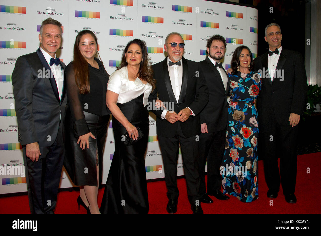 Gloria Estefan, her husband, Emilio, and their family, arrive for the ...