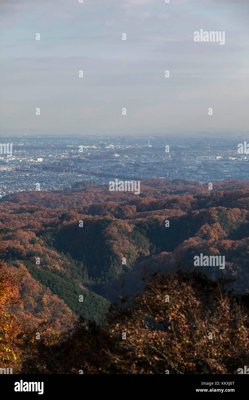 Mount Takao, Japan. 2nd December, 2017. Autumn foliage can still be ...