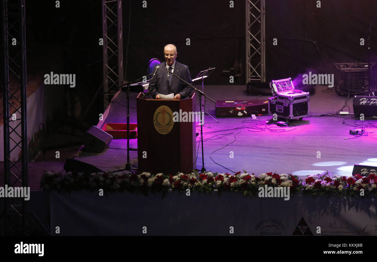 Bethlehem, West Bank, Palestinian Territory. 2nd Dec, 2017. Palestinian ...