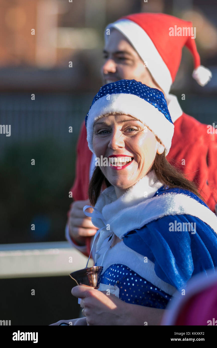 Santas running hi-res stock photography and images - Alamy