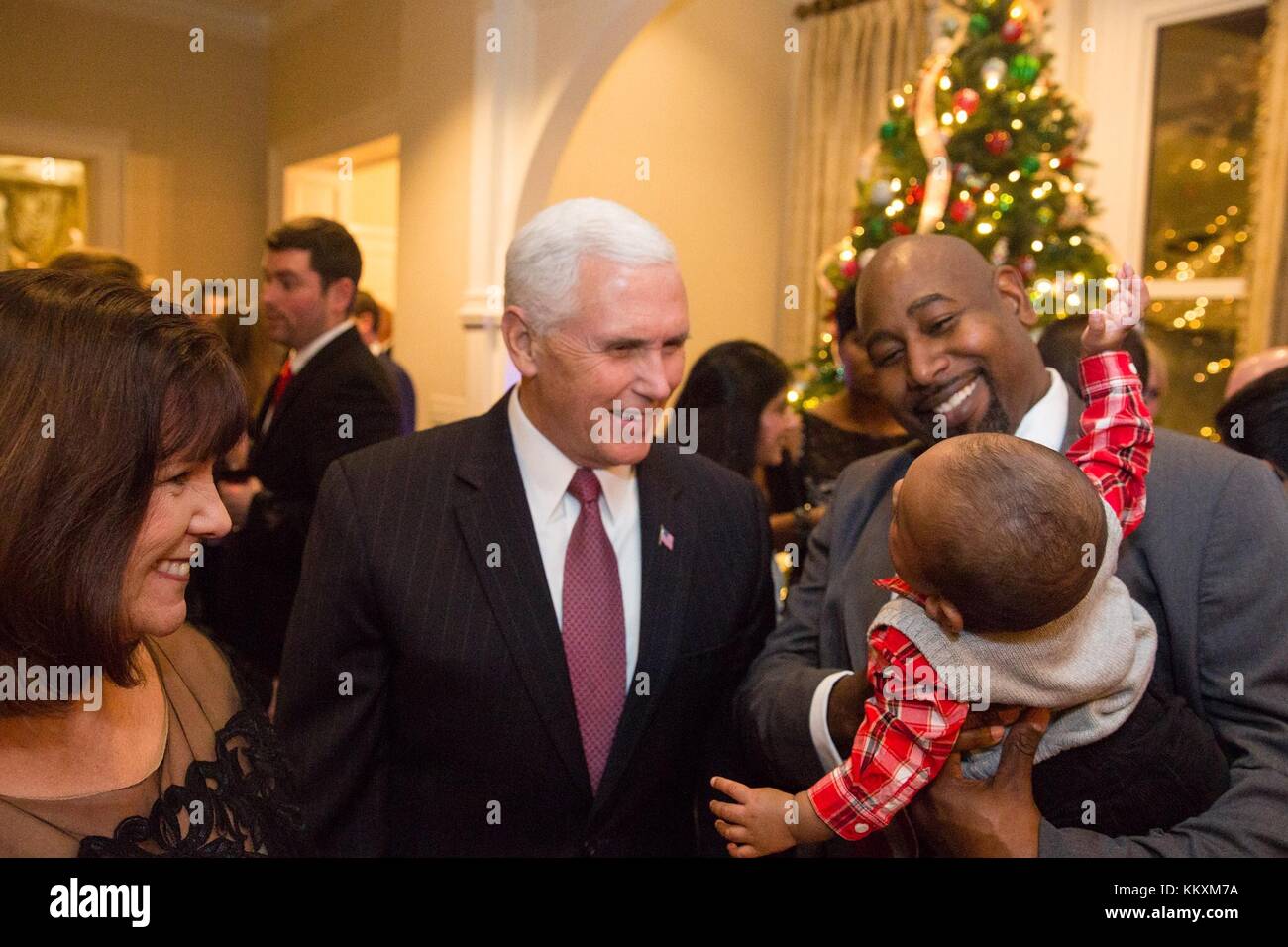 U.S. Vice President Mike Pence and Karen Pence, left, host Secret ...