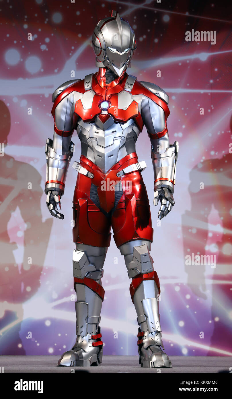 Chiba, Japan. 1st Dec, 2017. The new Ultraman is unveiled at the Stock ...