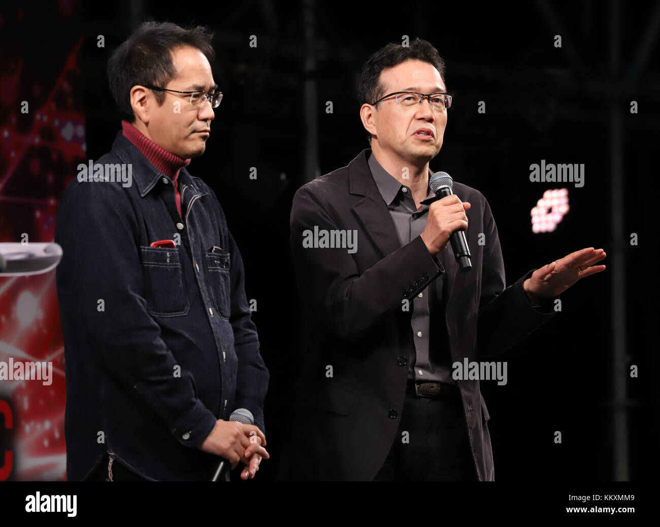 Chiba, Japan. 1st Dec, 2017. Japanese animation directors Kenji ...