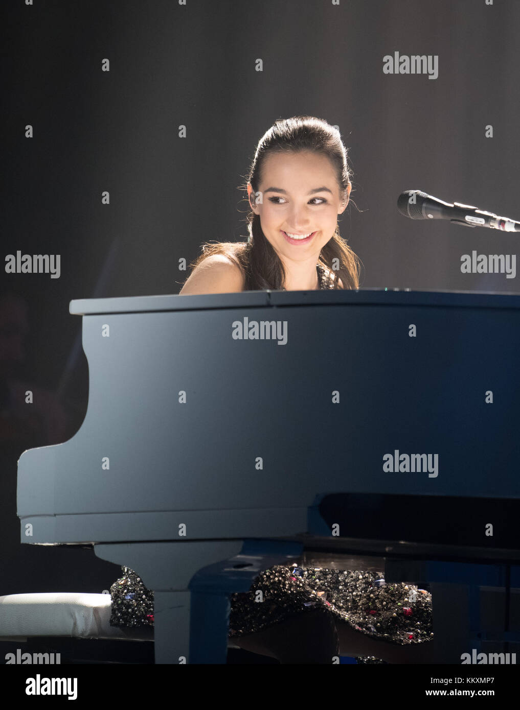 Hamburg, Germany. 1st Dec, 2017. Pianist Emily Bear performing on stage ...