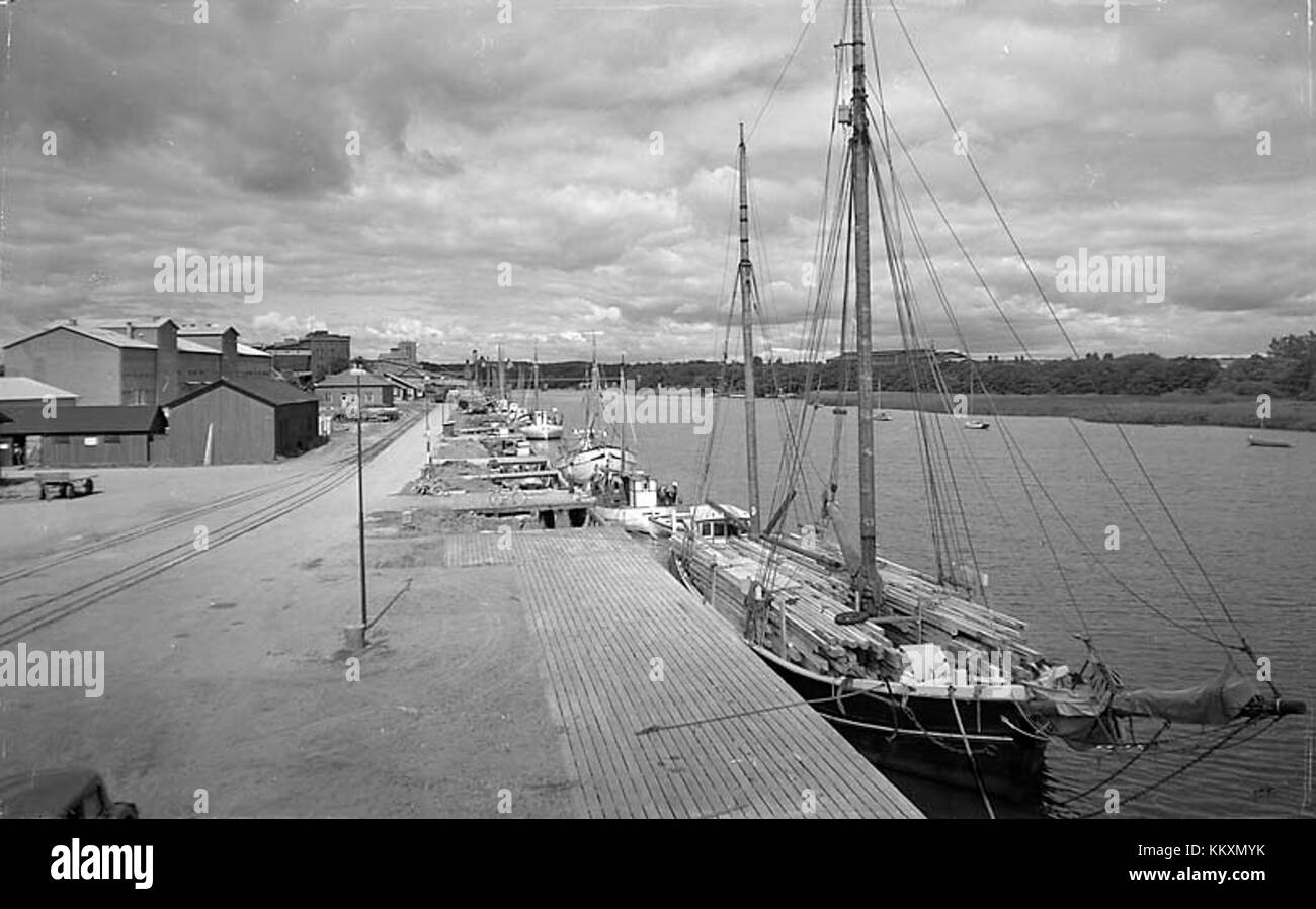 Image of the port area in Falkenberg, Sweden, as documented in the ...
