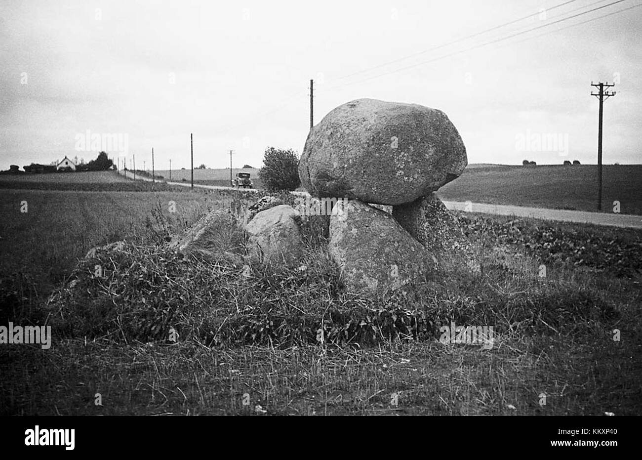 Burial of the early neolithic period Black and White Stock Photos ...