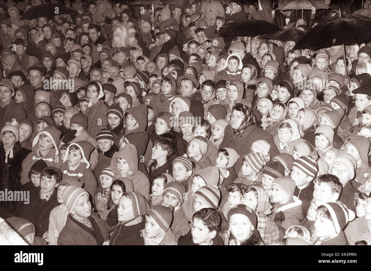 This image from 1961 depicts Dedek Mraz (Father Frost) in Maribor ...