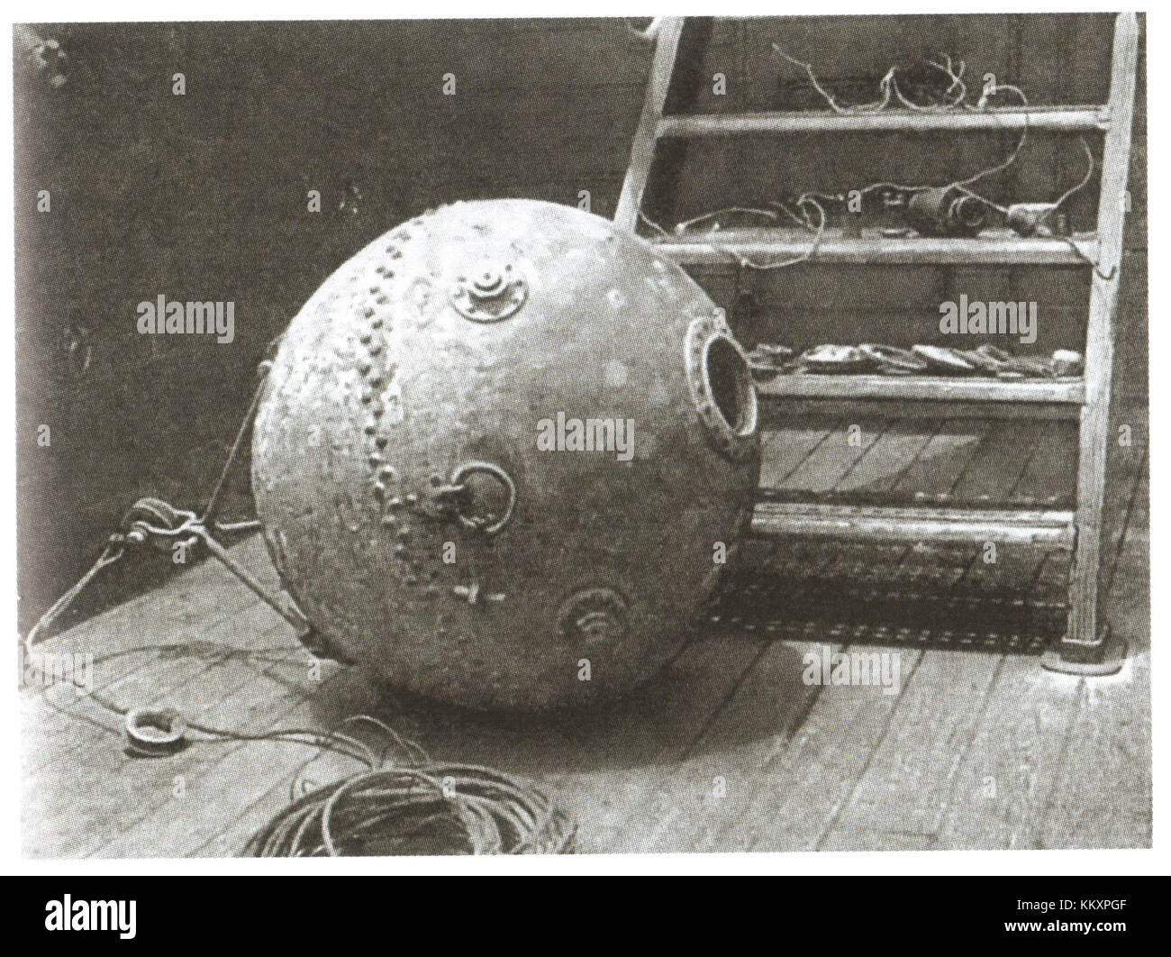 The Russian naval mine is a military device used for underwater defense ...