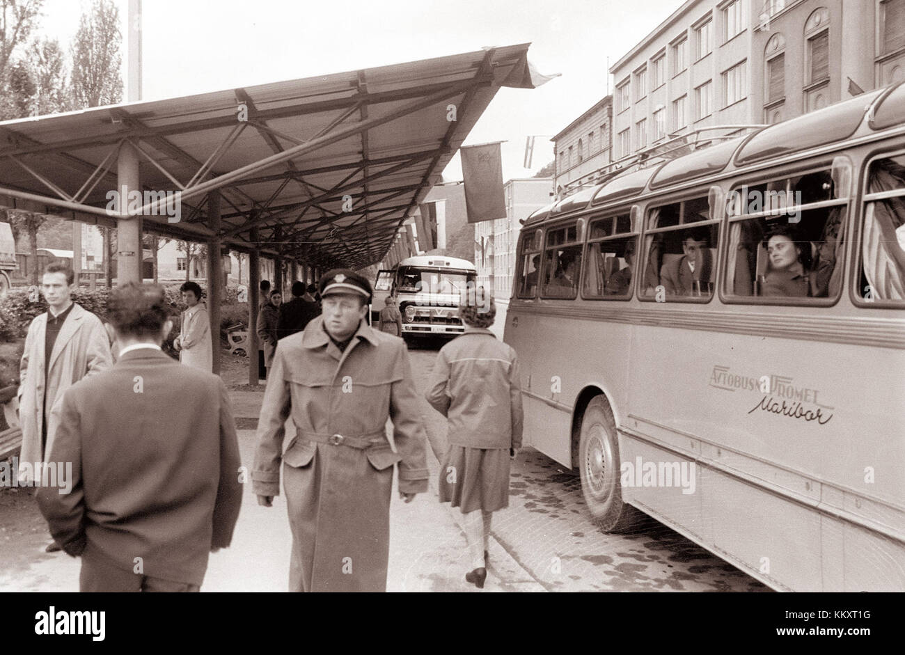 This is a photograph of a bus station located on 14th Division Street ...
