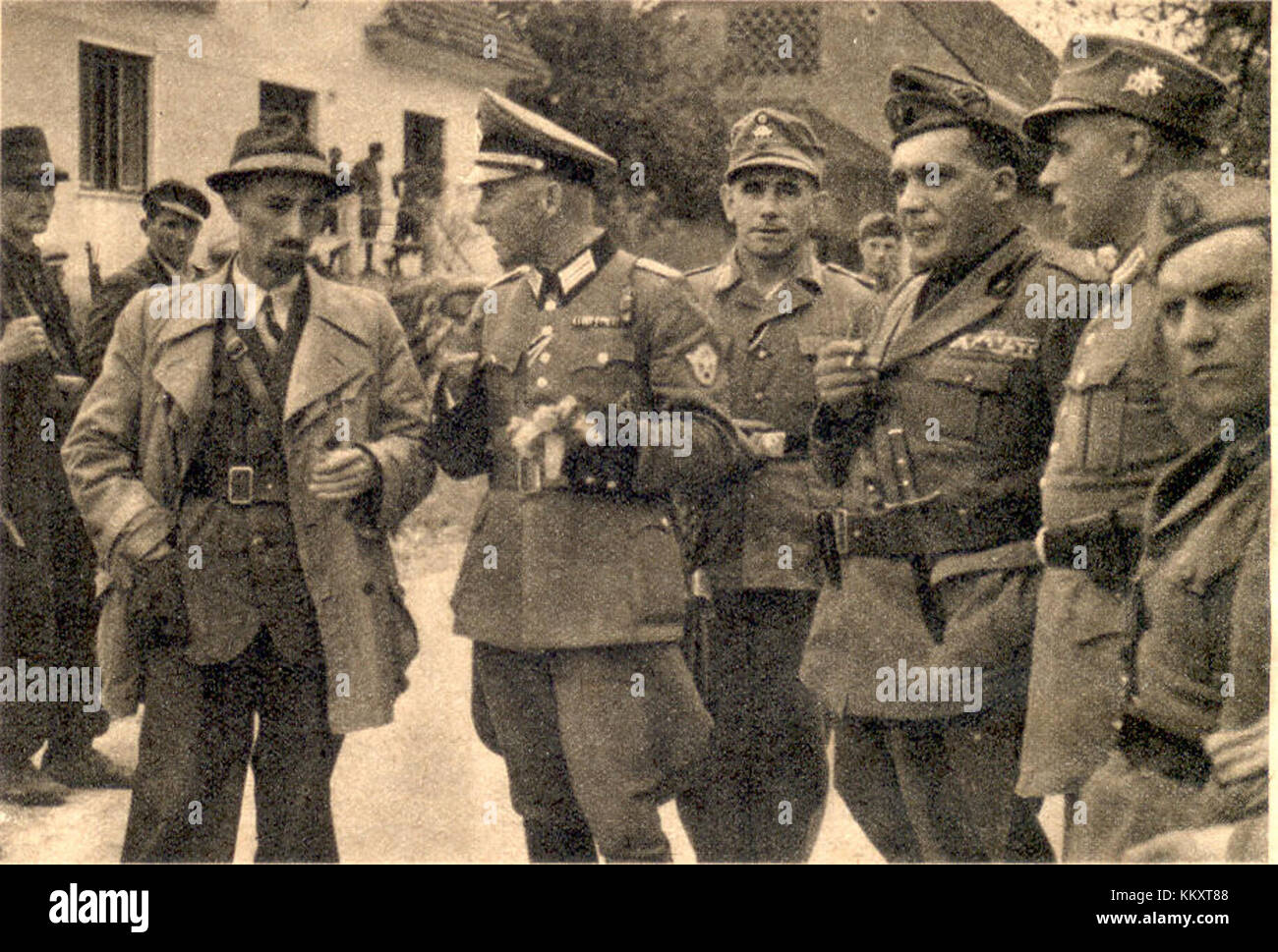 Ivan Ban provides information to officers in a military or historical ...