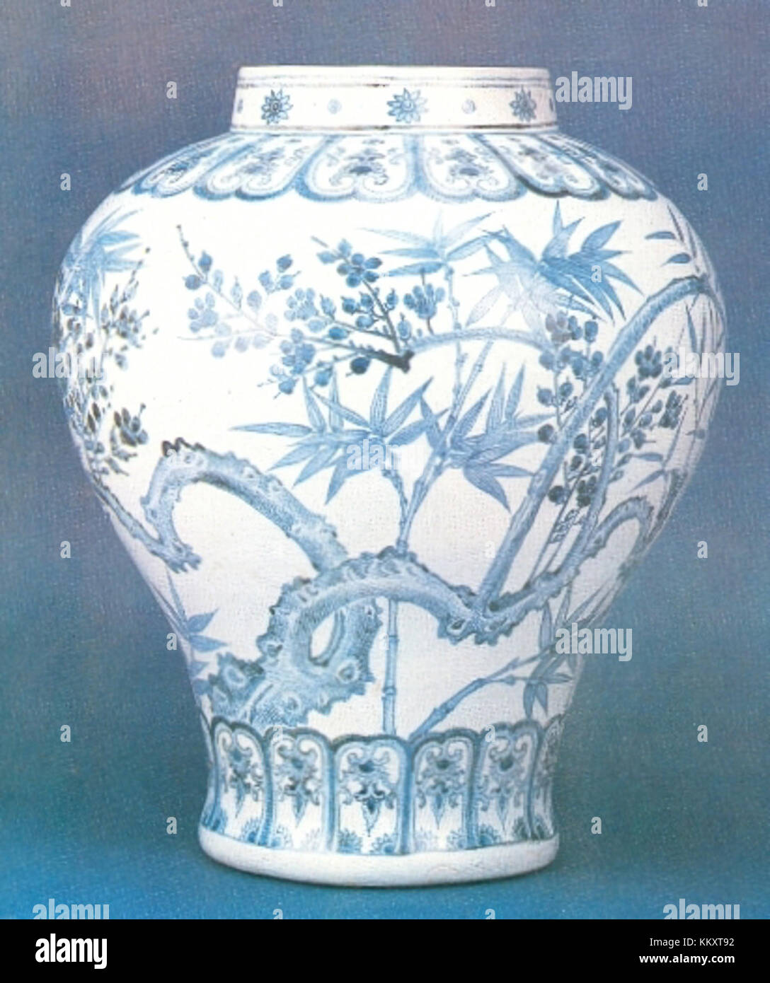 The Joseon Blue and White Porcelain Jar is a fine example of Korean ...