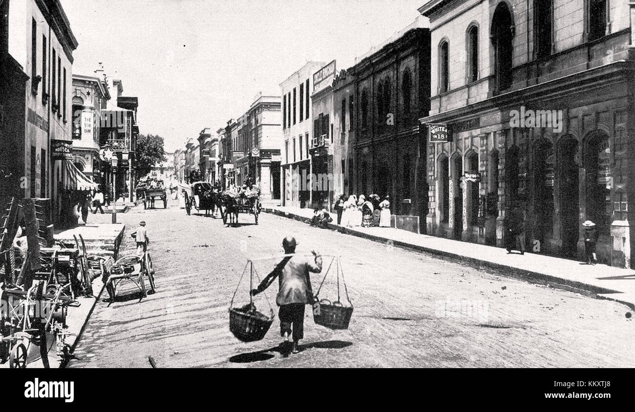 This historical photograph shows Plein Street in Cape Town, South ...