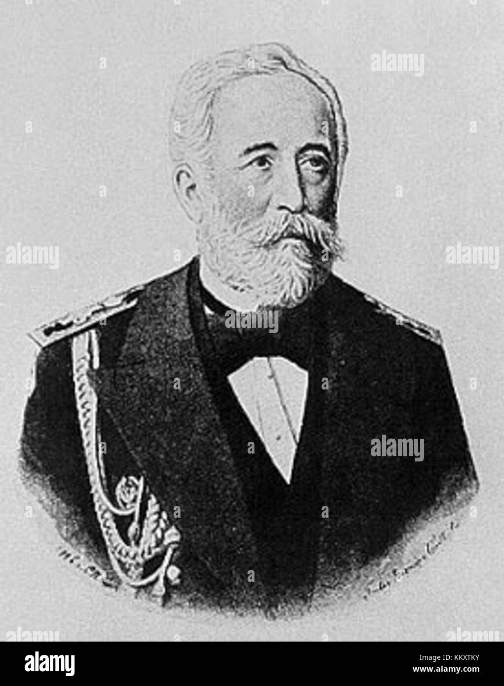 A historical photograph showing an individual in a formal setting ...