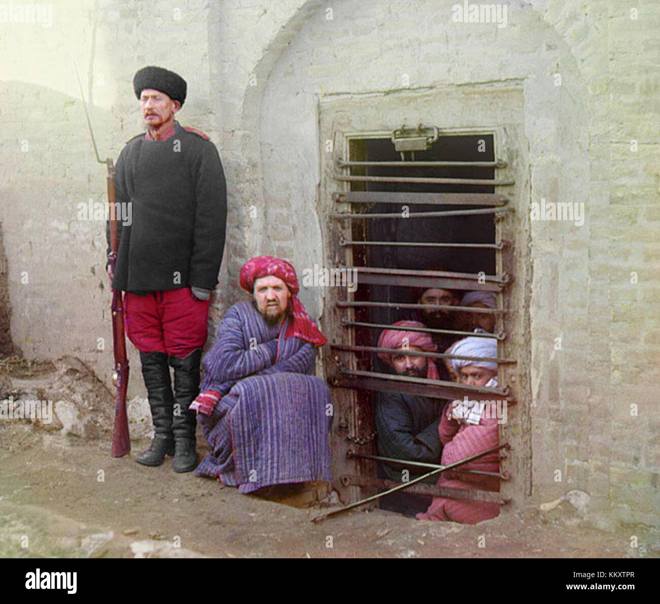 The photograph by Prokudin-Gorsky from 1907 shows a prison in Russia ...