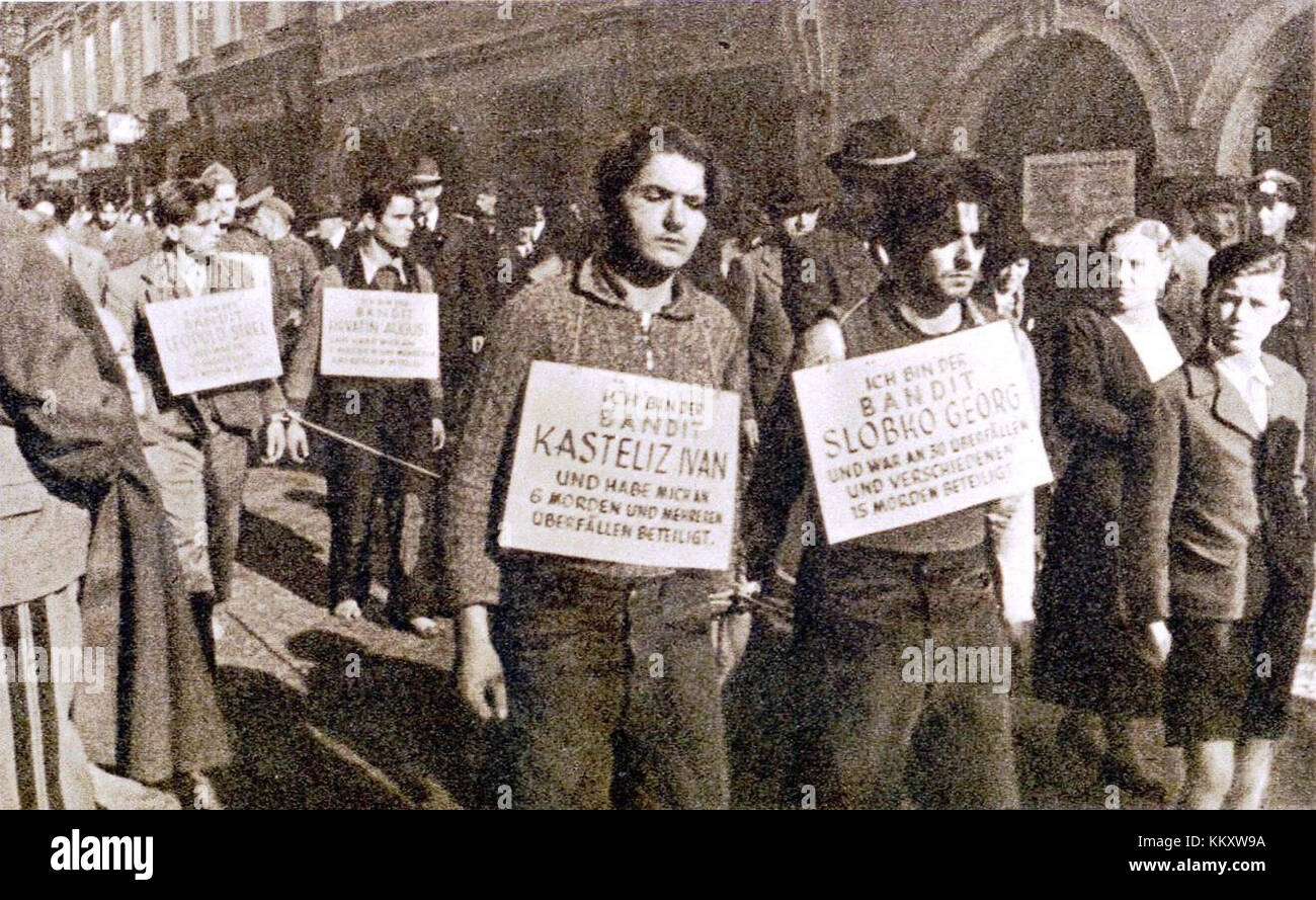 This image depicts Partisan fighters Kastelic and Zlobko, captured ...