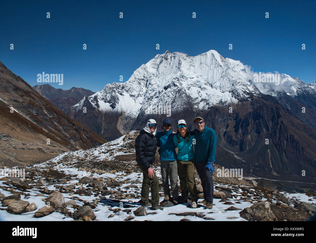 Manaslu, world's eighth highest peak (8,163 metres), seen from Manaslu ...