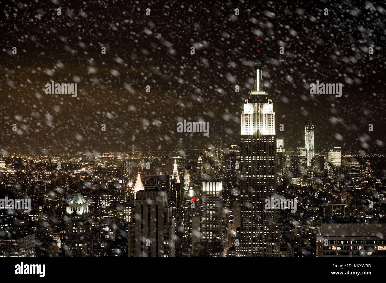 Broadway new york snow hi-res stock photography and images - Alamy