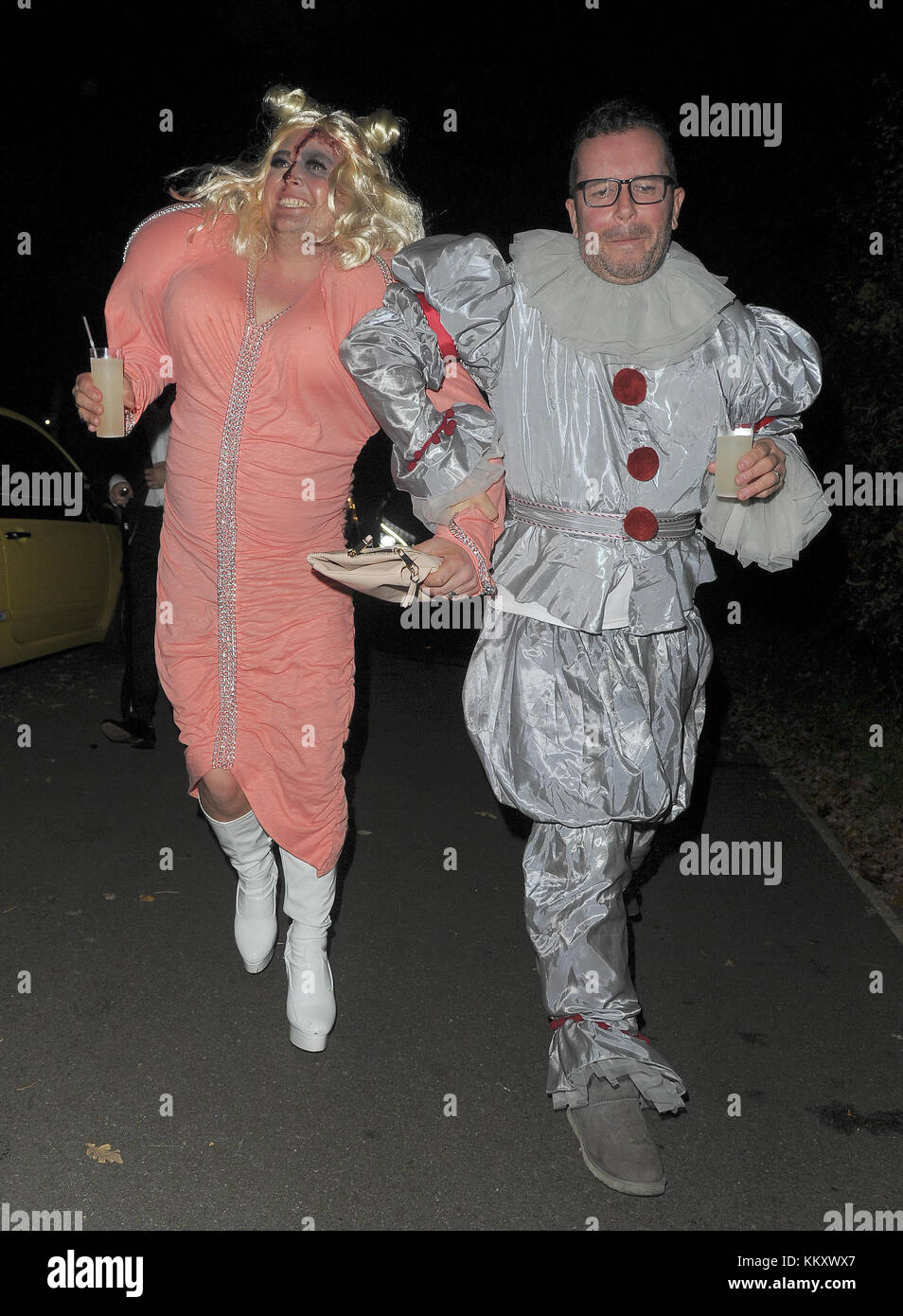 Celebrities attend Jonathan Ross' Halloween Party 2017 Featuring: Alan ...