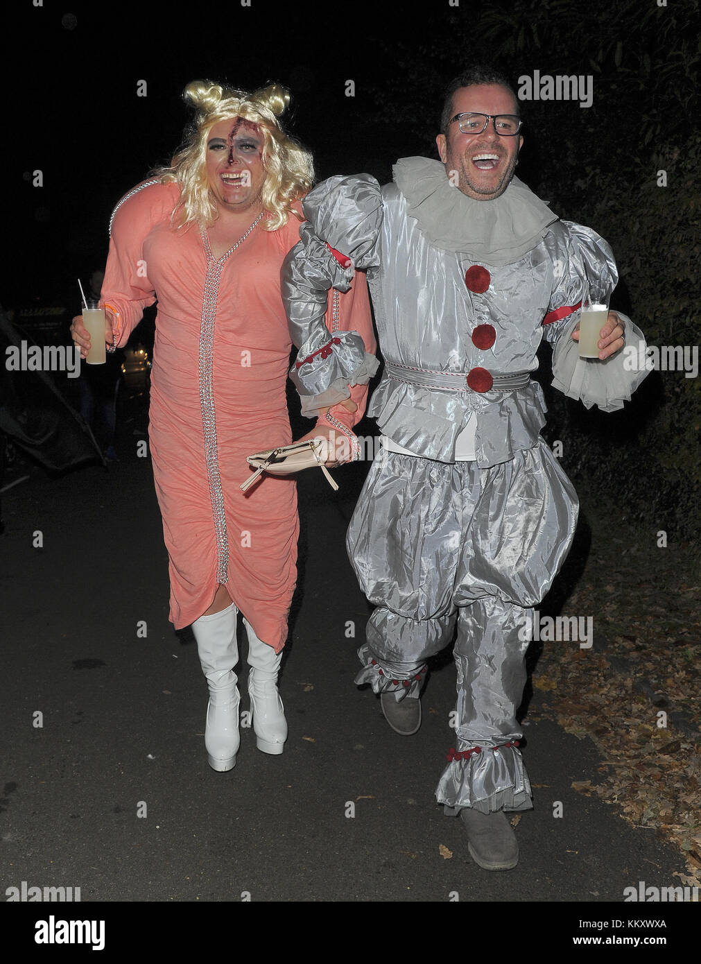 Celebrities attend Jonathan Ross' Halloween Party 2017 Featuring: Alan ...