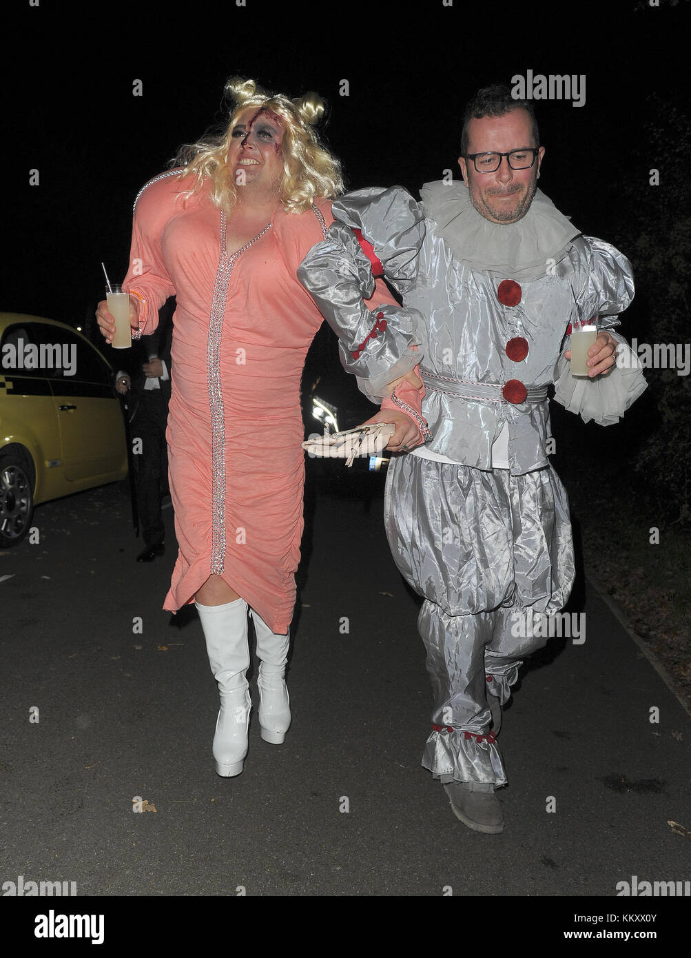 Celebrities attend Jonathan Ross' Halloween Party 2017 Featuring: Alan ...