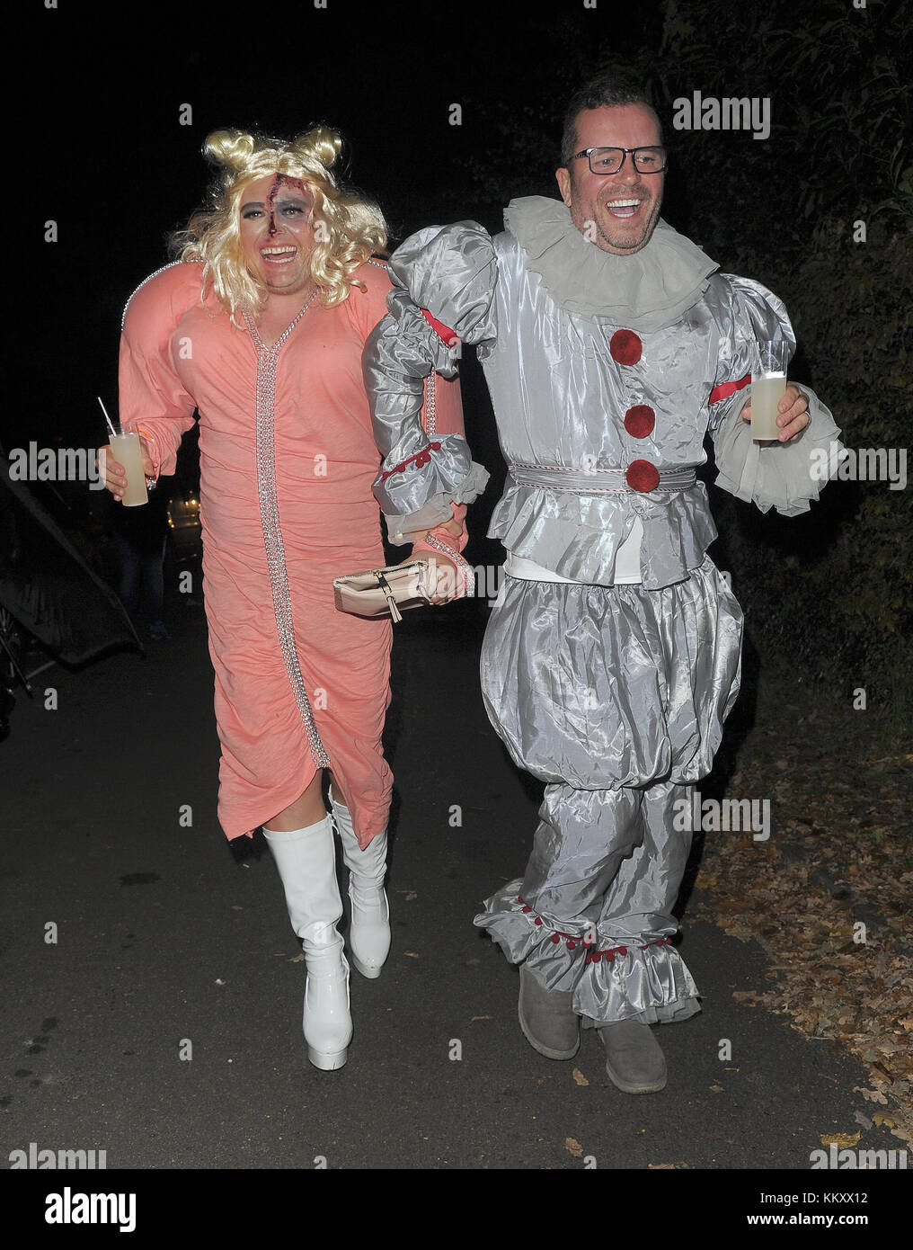 Celebrities attend Jonathan Ross' Halloween Party 2017 Featuring: Alan ...
