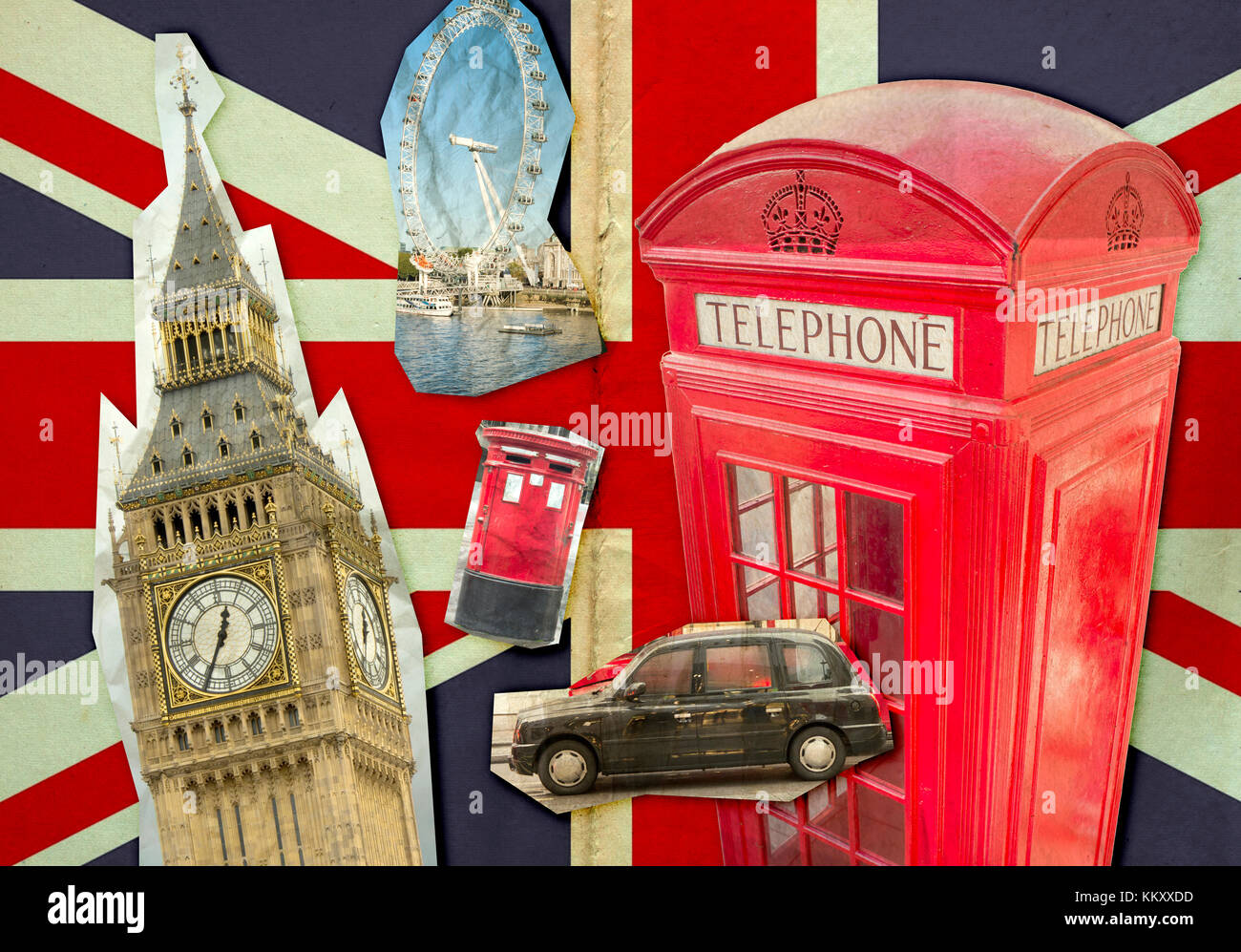 Collage of landmarks of london hi-res stock photography and images - Alamy
