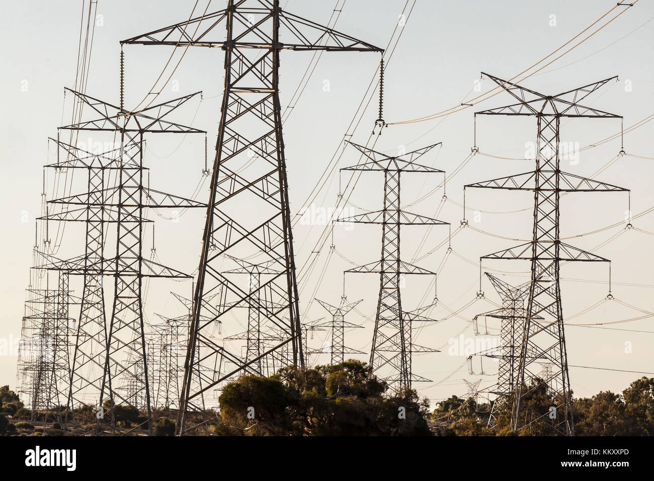 Electrical pylons in power grid hi-res stock photography and images - Alamy