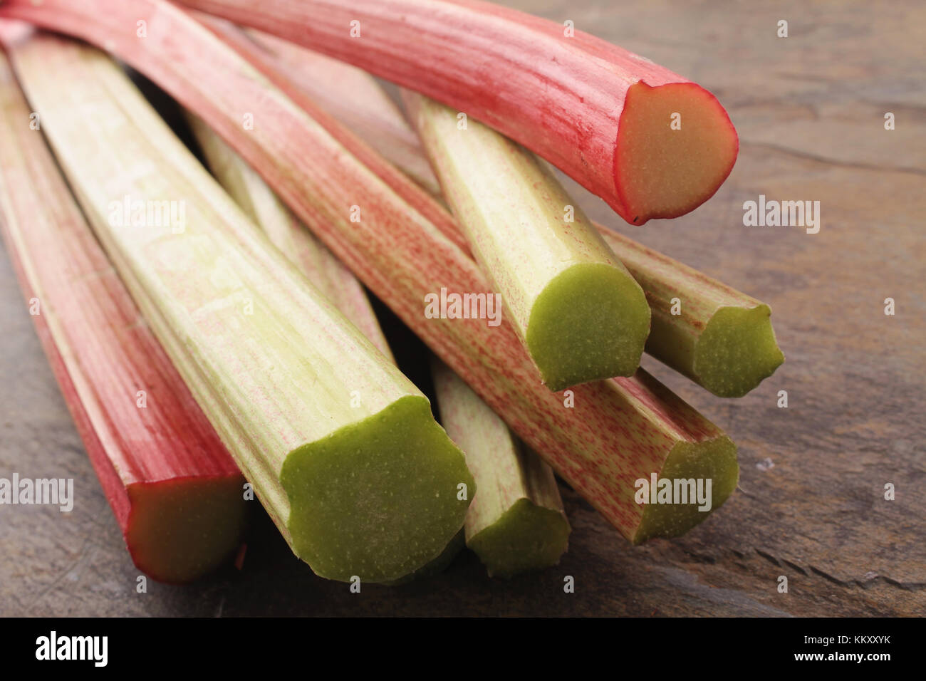fresh English forced rhubarb Stock Photo - Alamy