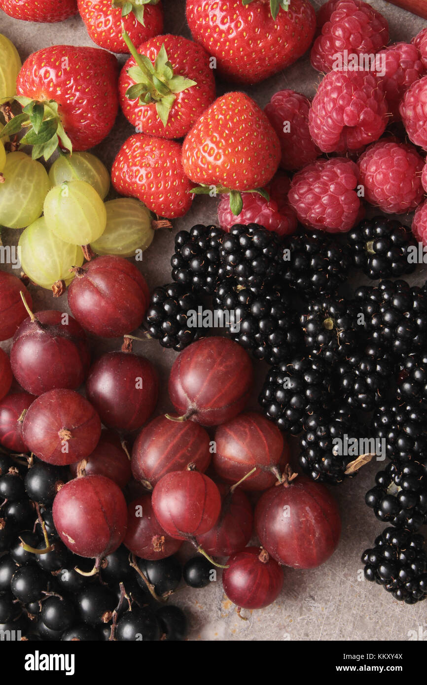 fresh summer fruit selection Stock Photo - Alamy