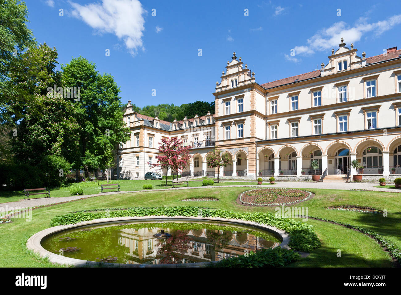 Rehabilitation Institute from 1898 in a castle with park, town Brandys ...