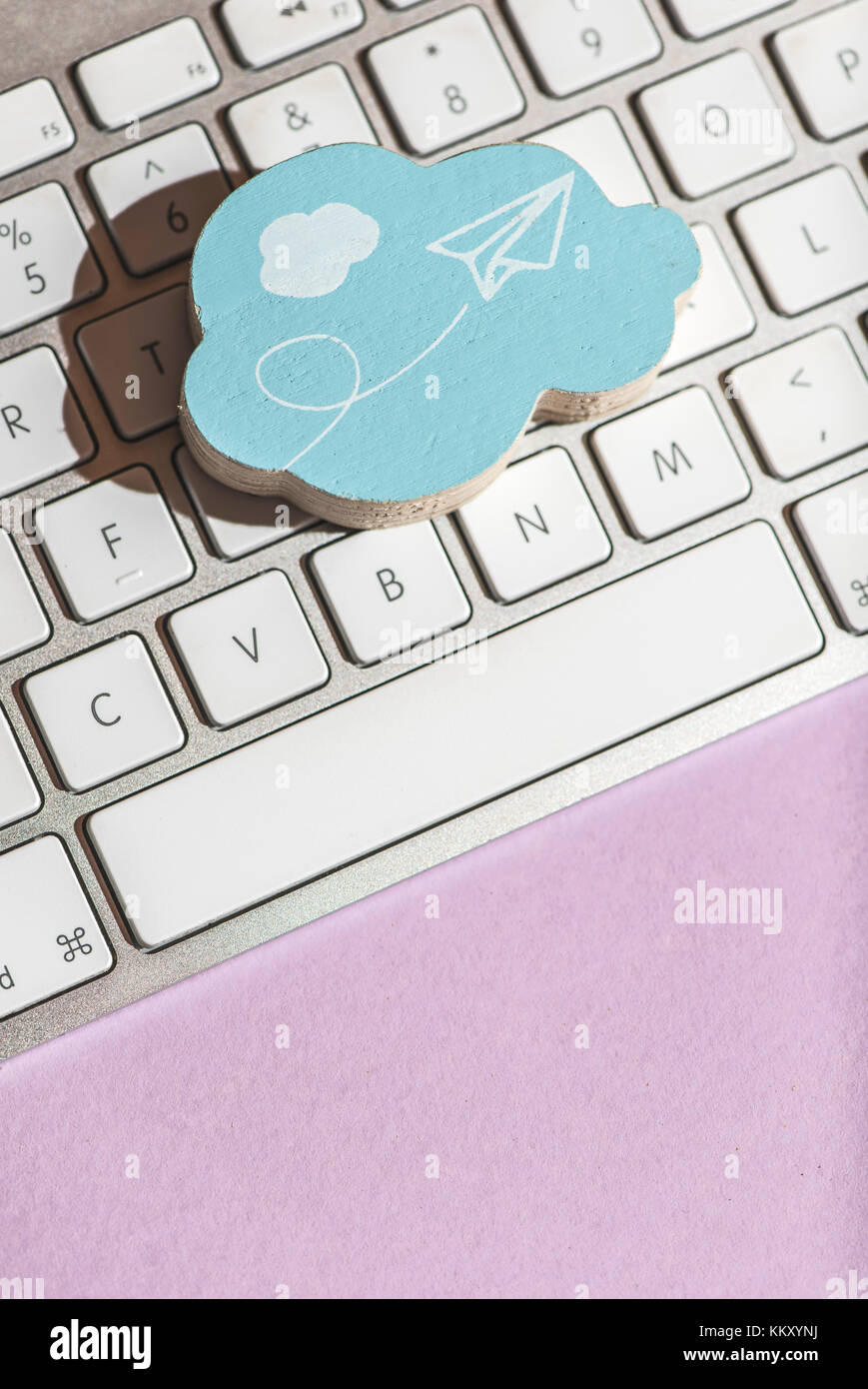Cloud figure on keyboard Stock Photo - Alamy