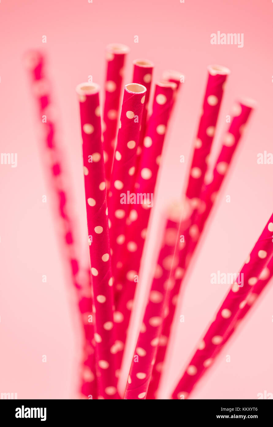 Pink Straw in empty pink jar Stock Photo - Alamy