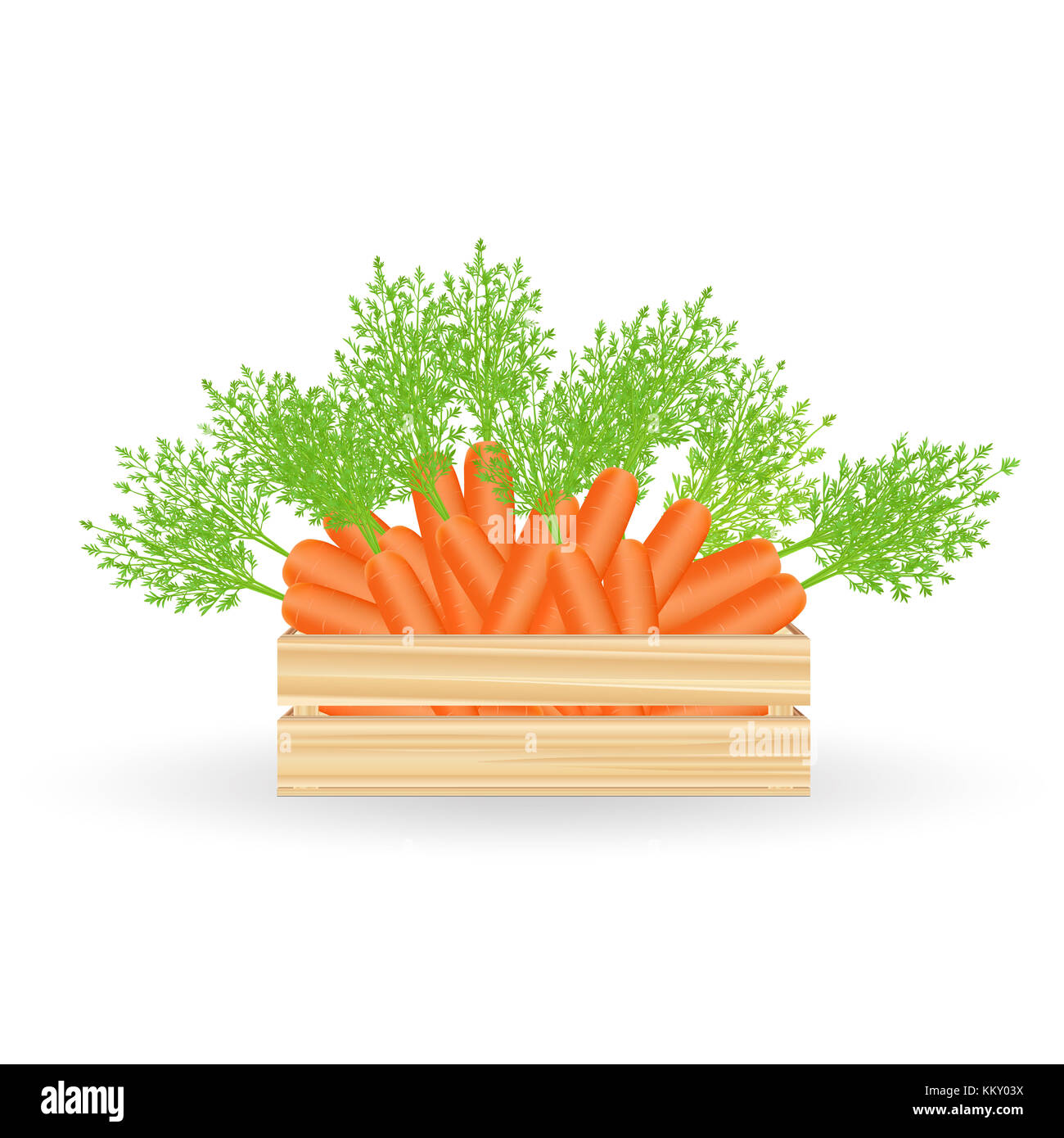 Fresh Carrot in wooden box Stock Photo - Alamy