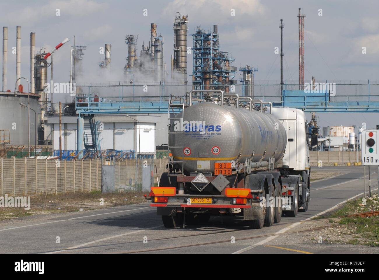 Sarpom oil refinery of Trecate (Novara, Italy Stock Photo - Alamy