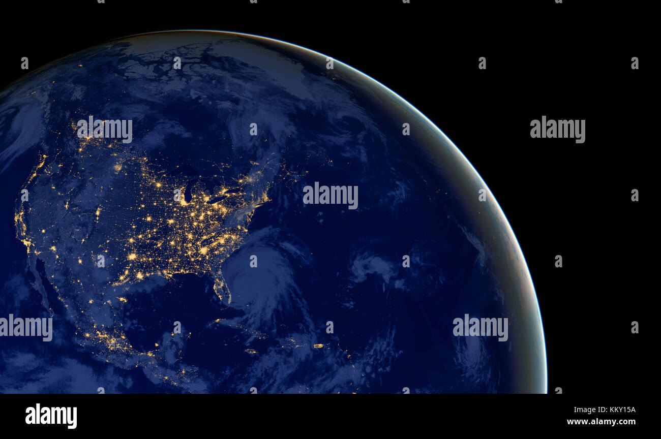 Nasa Night Lights Usa
