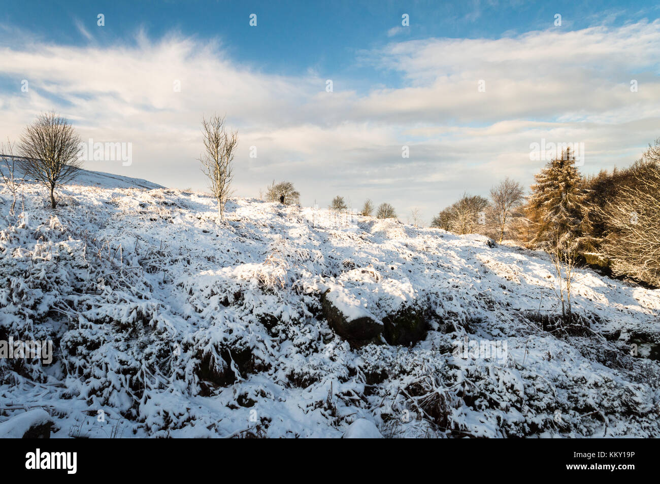 snow on the moors Stock Photo - Alamy