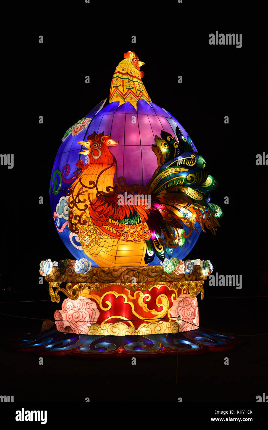 Colourful year of the Rooster light display at the Magical Lantern ...